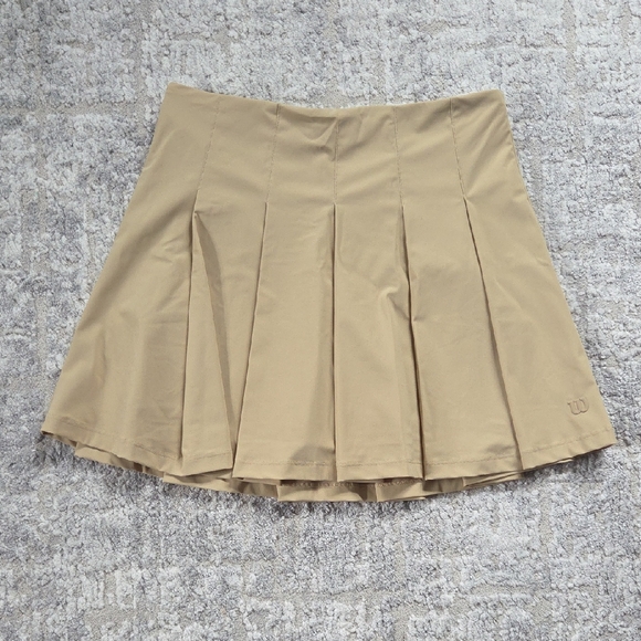 Wilson | Skirts | Tan Pleated Mini Skirt | Poshmark